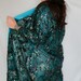 Vintage Victoria’s Secret Teal Silk Chiffon Sequin Kimono Robe Short ...