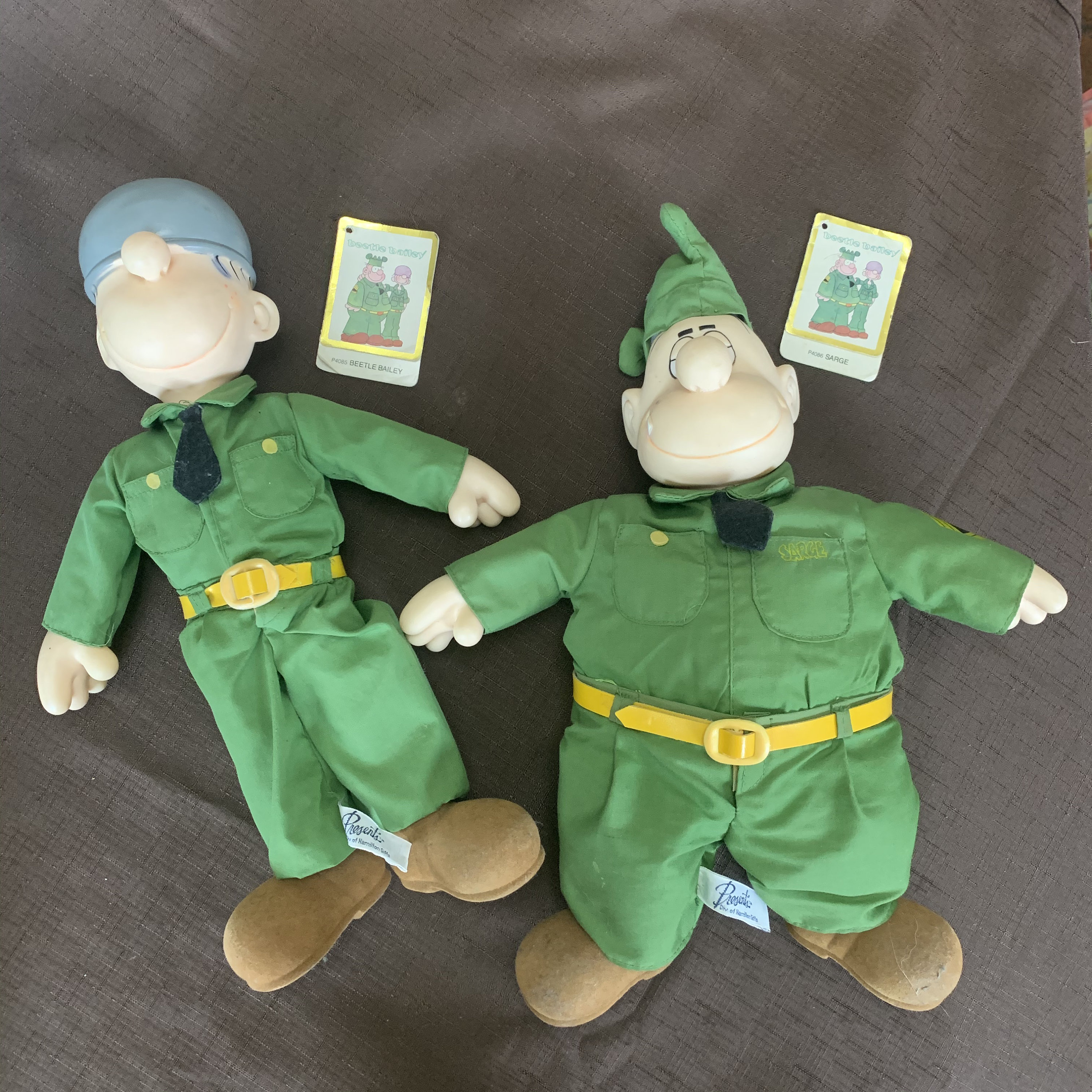 Vintage 1980s Beetle Bailey and Sarge Plush and Vinyl Dolls 2 Piece Set ...
