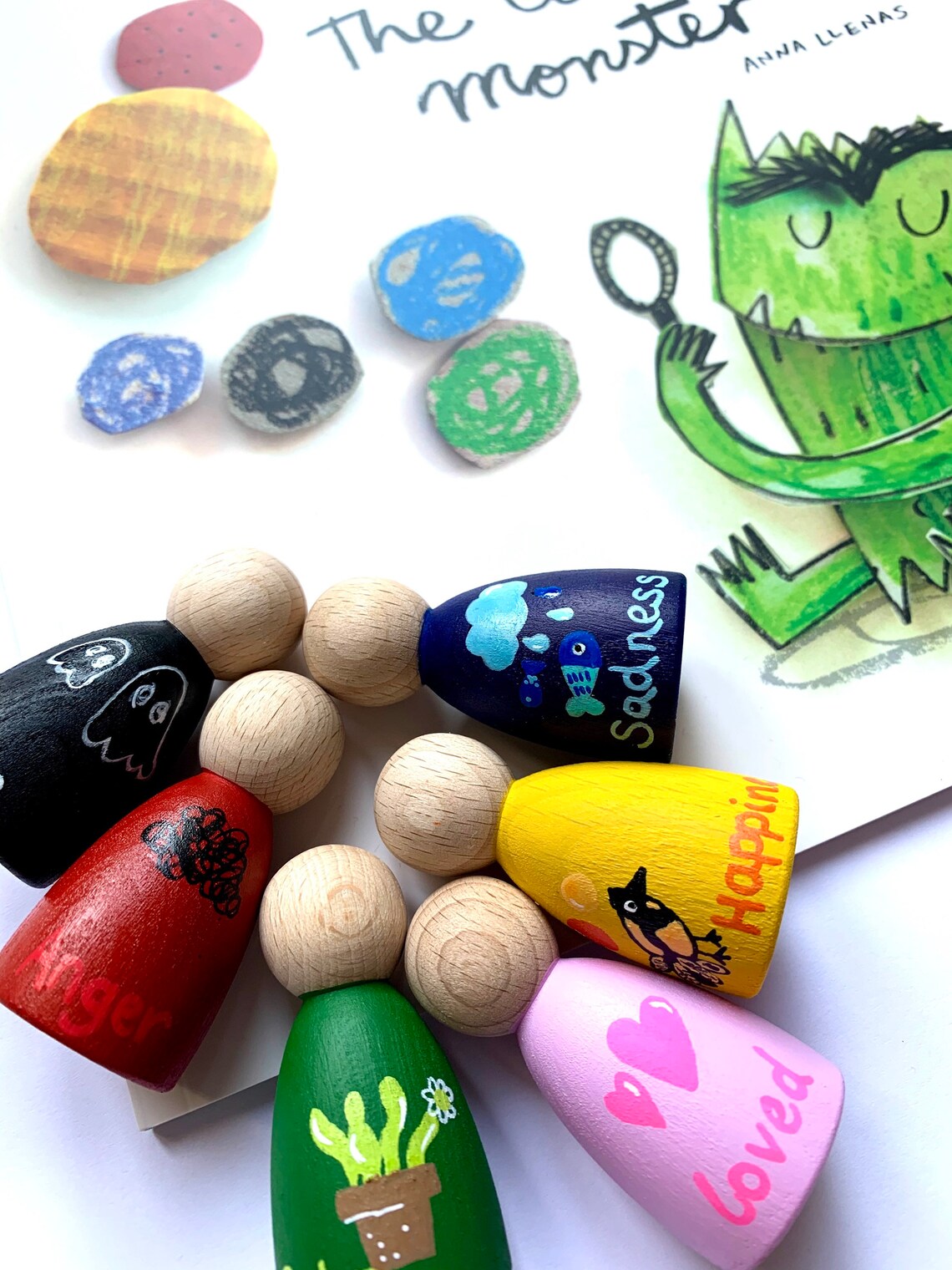 The Colour Monster Book and Peg Dolls - Etsy