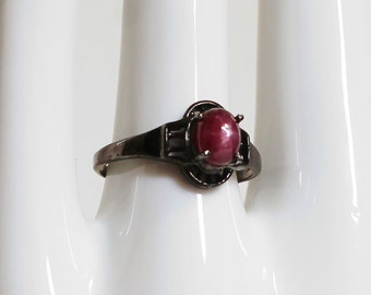 Cat Eye Ruby Ring - Etsy