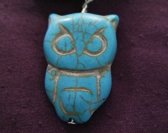 Turquoise Owl Necklace Owl Necklace Owl Jewelry Owl | Etsy