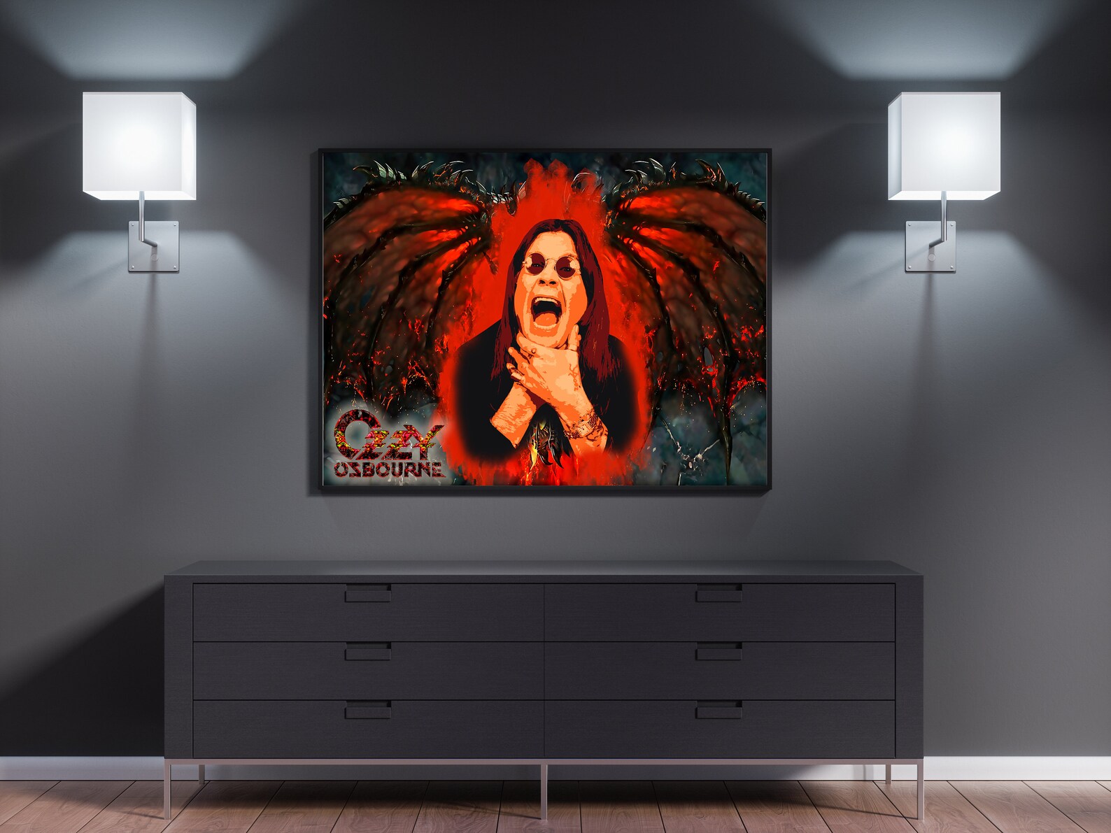 Ozzy Osbourne Art Ozzy Painting print poster canvas art print | Etsy