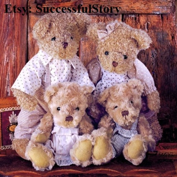 FAMILY TEDDYBEAR 6 Napkins 2 Different Motifs Decoupage - Etsy Canada
