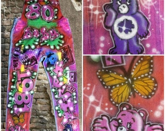 90s Airbrushed Overalls - Etsy