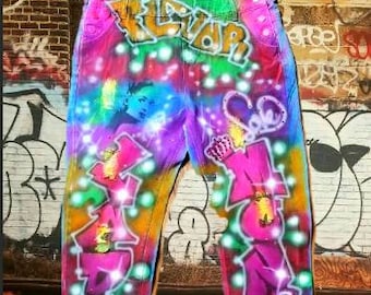 90s Airbrushed Overalls - Etsy