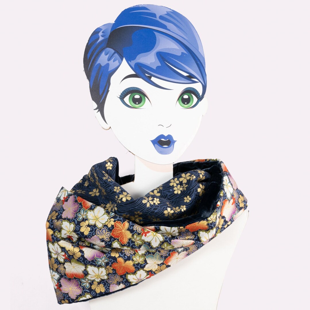 Women's Snood Silk Velvet Maple and Wave - Etsy