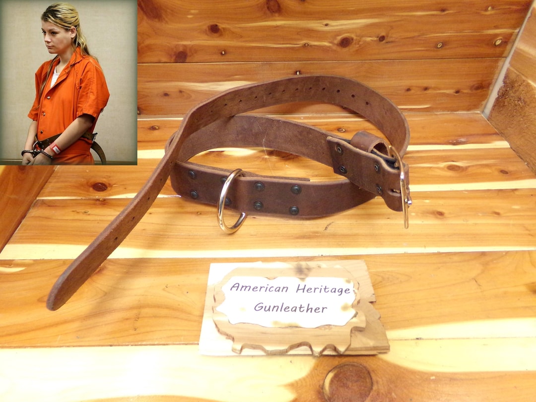 G&G Heavy Leather REAL Prisoner Transport Chain or Handcuff or Shackle ...