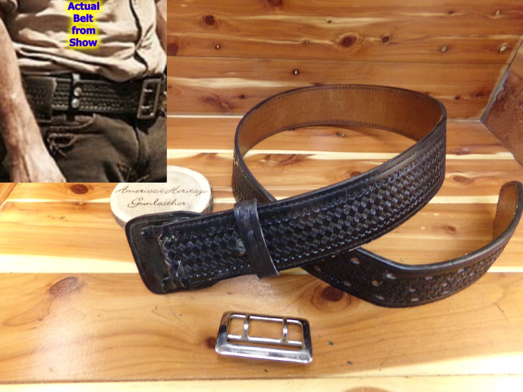 HUME Brand Size 36 Walking Dead Rick Grimes Style Black Basketweave ...