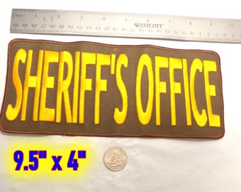 Sheriff Back Patch - Etsy