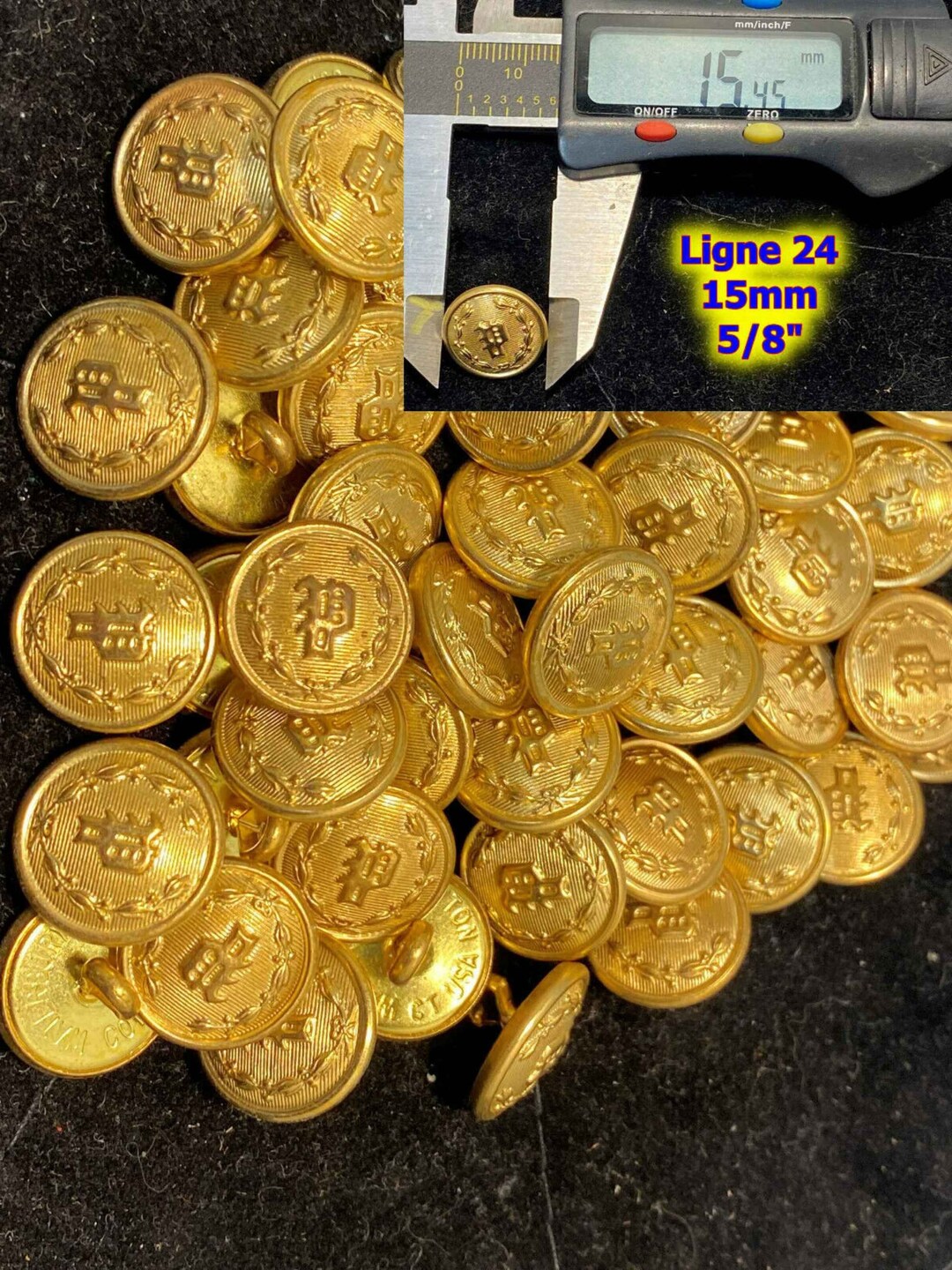 Set of 6 Vintage Waterbury Button Co. 5/8 15mm Domed - Etsy