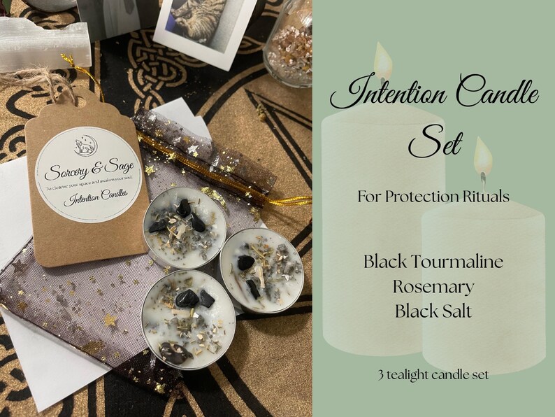 Ring of Protection Lights Intention Candles | Ritual Tealights With ...