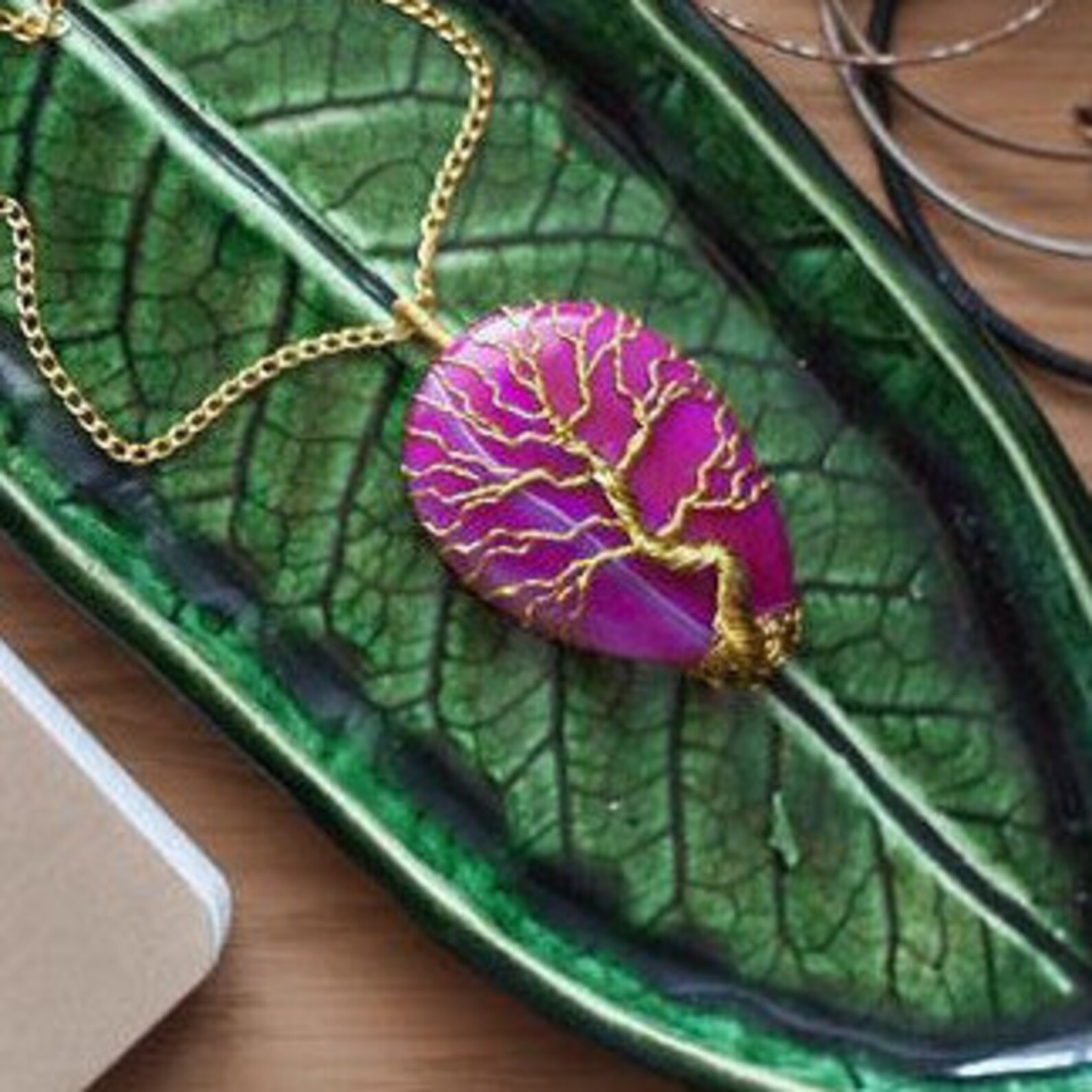 Family Tree Necklace Mother Tree Necklace OOAK Pink Agate Etsy family-tree-necklace-mother-tree-necklace-ooak-pink-agate-etsy