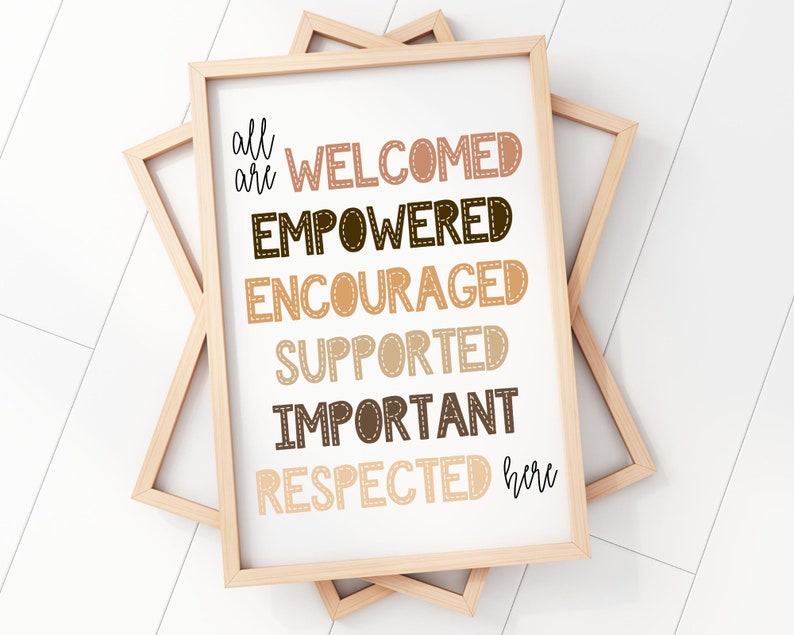 All Are Welcome Here Print Equality Inclusion Print | Etsy