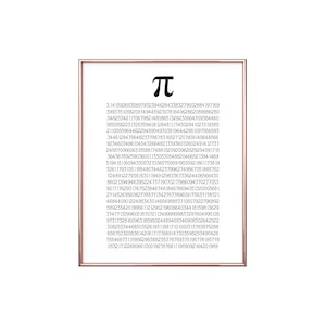 First 1000 Digits of Pi Printable Fun Math Poster, Fun Math Classroom ...
