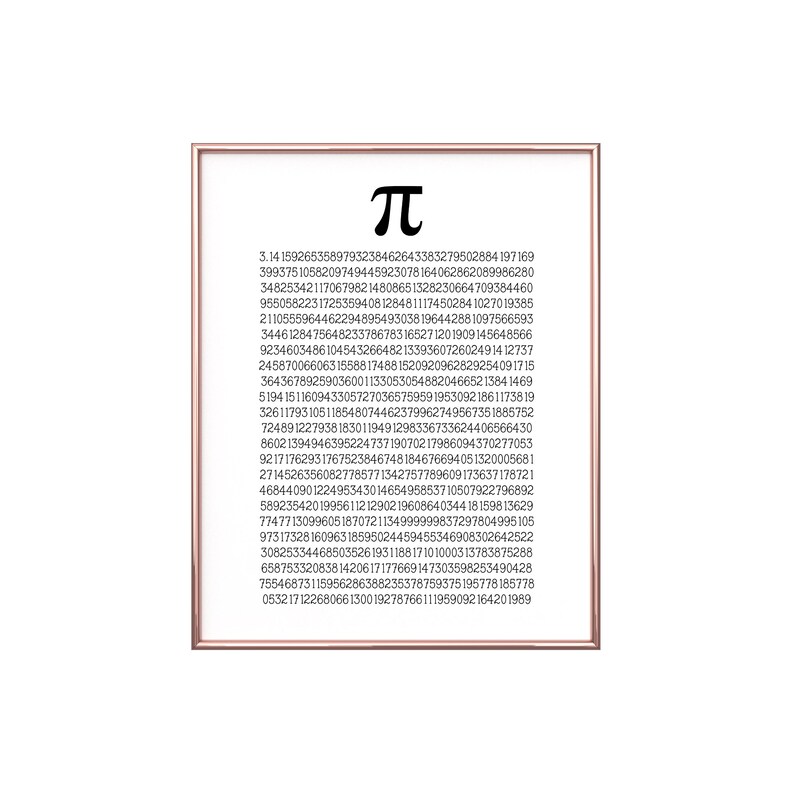 First 1000 Digits of Pi Printable Fun Math Poster Fun Math - Etsy