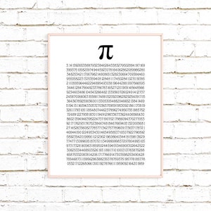 First 1000 Digits of Pi Printable Fun Math Poster, Fun Math Classroom ...