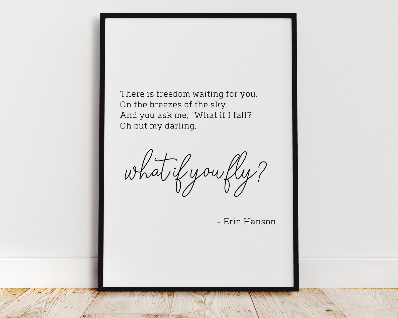 What If You Fly Quote Print Erin Hanson Quote | Etsy