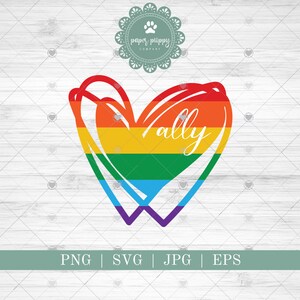 LGBTQ Ally Design Svg Png Eps Jpg Svg Files for | Etsy