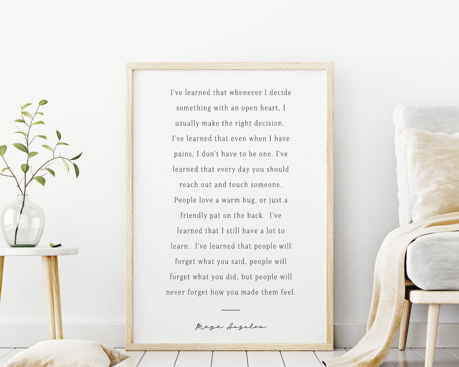 Maya Angelou Quote Print | Printable Wall Art | Typography Art ...