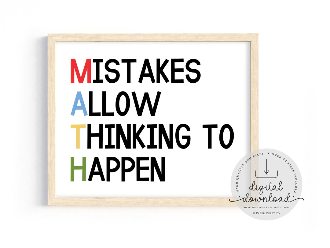 MATH Classroom Poster Digital Download Math Classroom Decor Printable ...