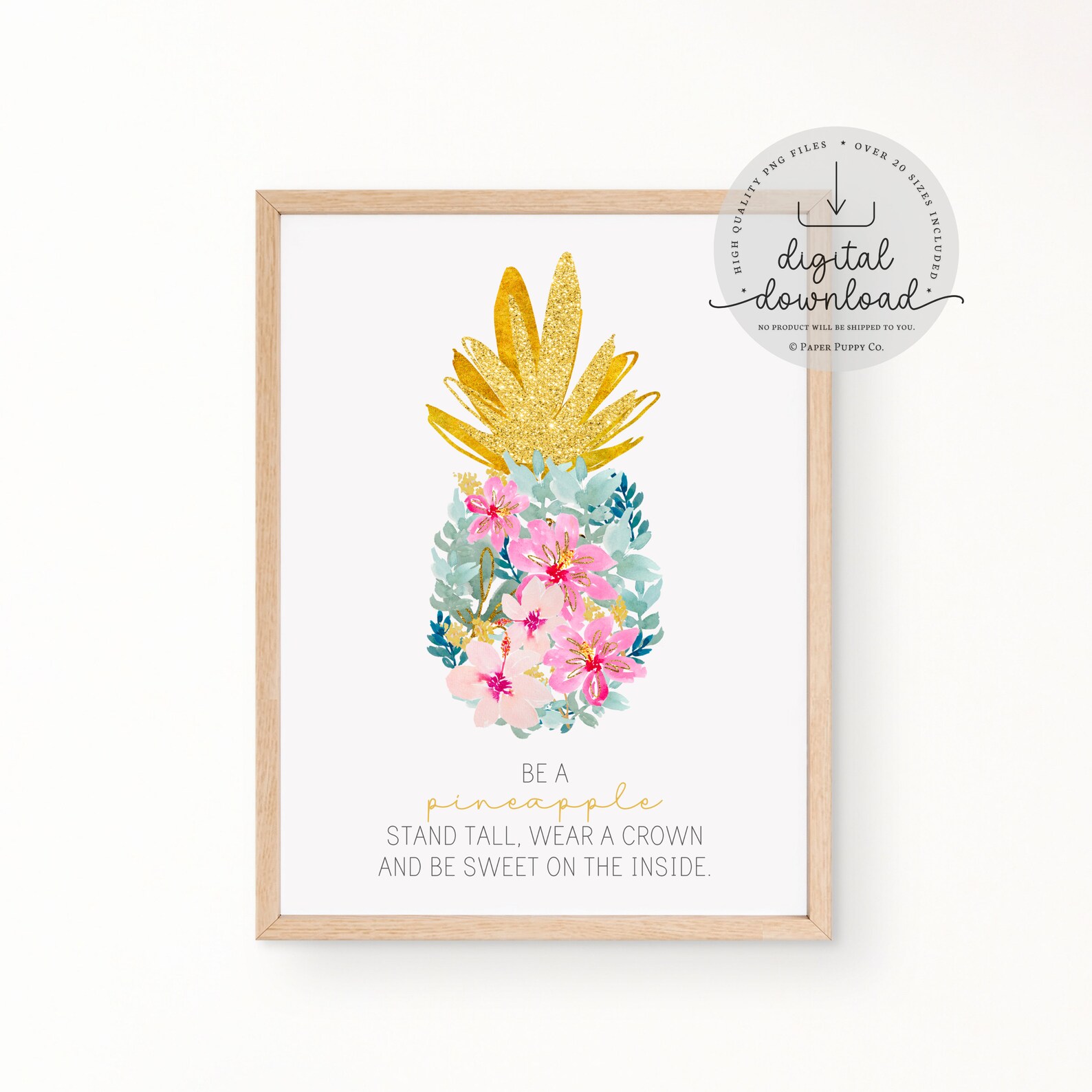 Be a Pineapple Print Pineapple Quote Be a Pineapple Art - Etsy