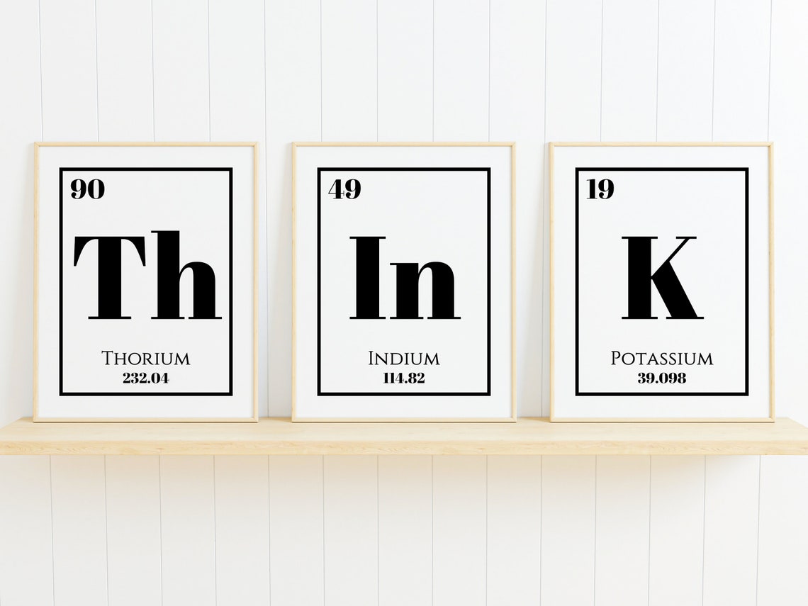 Think Periodic Table Classroom Posters Science Decor Puns - Etsy