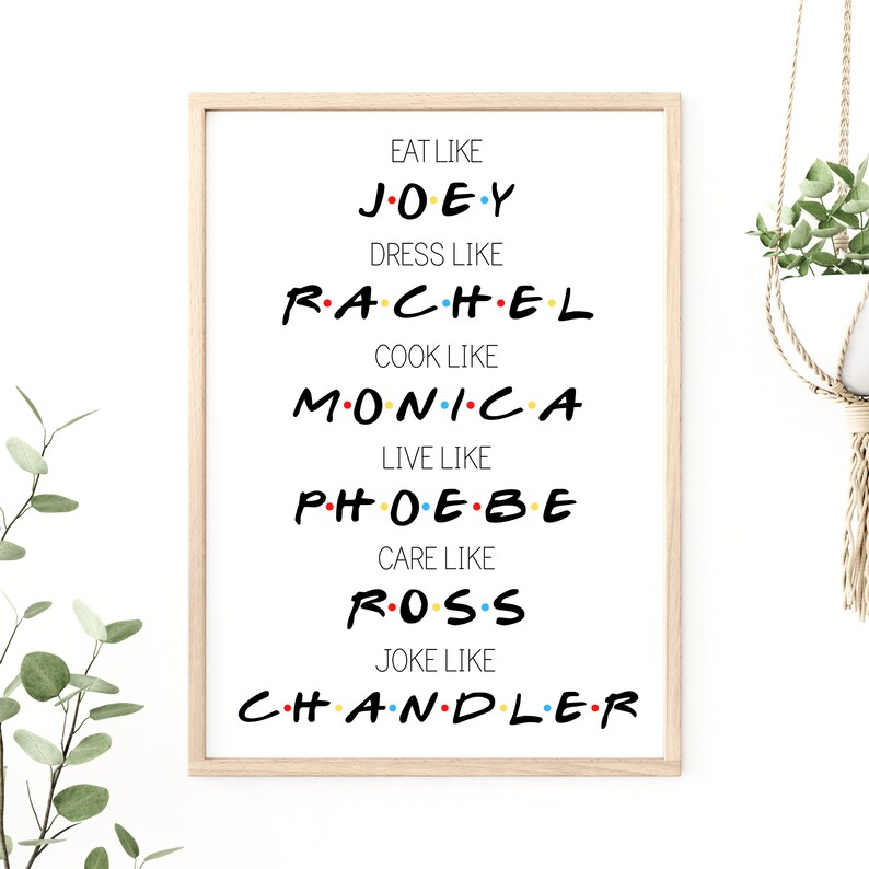 Friends TV Show Quote Print Instant Download Friends Wall - Etsy