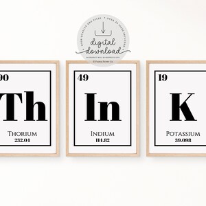 Think Periodic Table Classroom Posters Science Decor Puns - Etsy