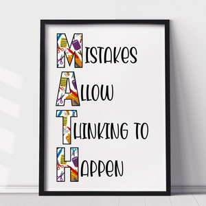 MATH Classroom Poster | Digital Download | Math Classroom Decor ...