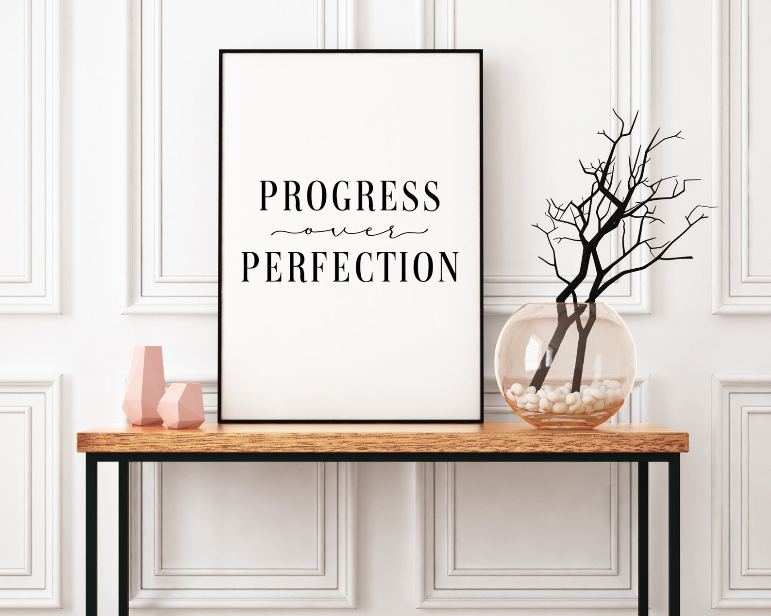 Progress Over Perfection Print | Inspirational Quote | Printable Wall ...
