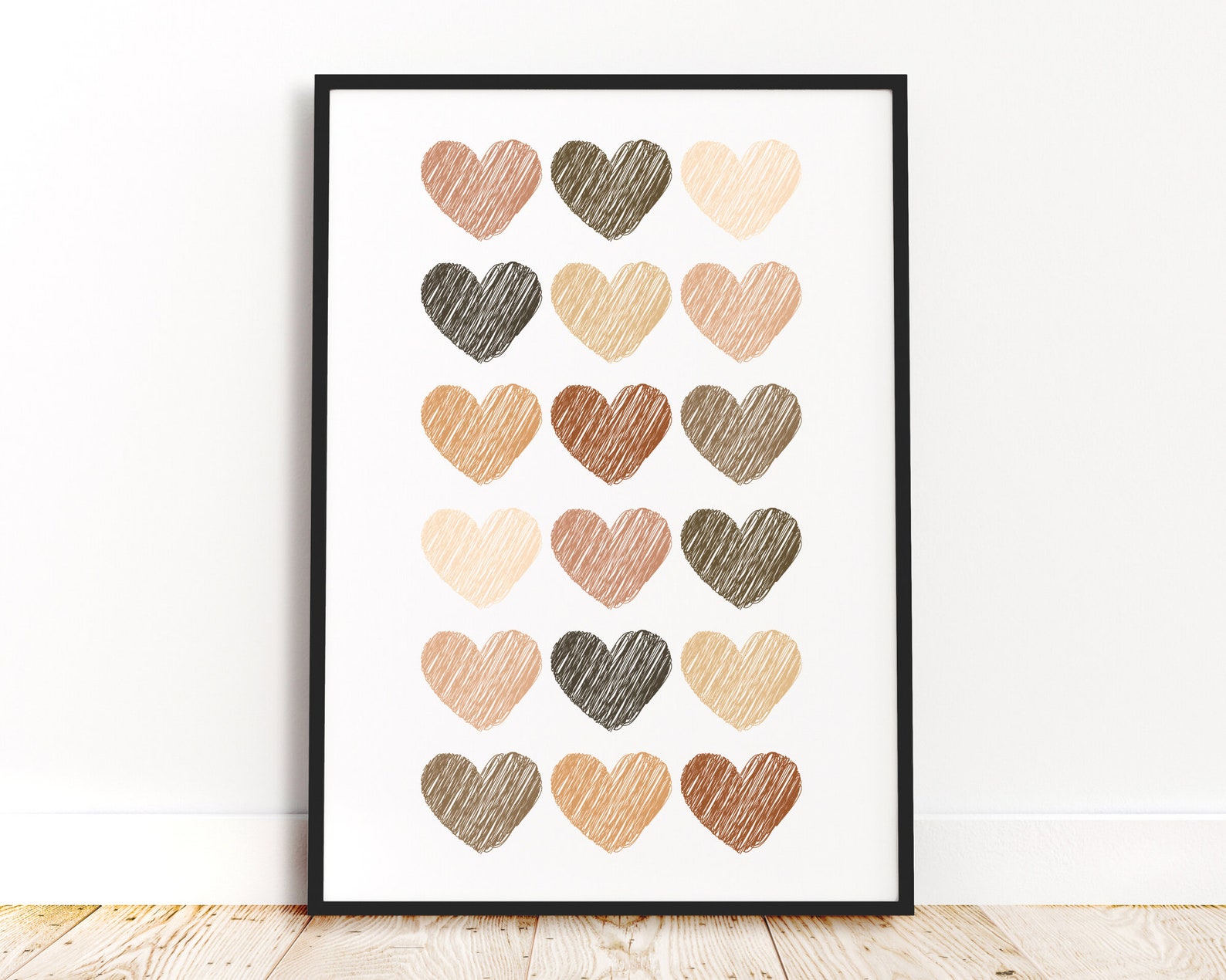 Equality Inclusion Hearts Print Diversity Wall Art | Etsy