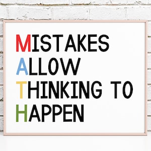 MATH Classroom Poster | Digital Download | Math Classroom Decor ...