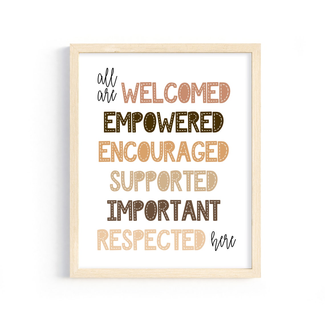 All Are Welcome Here Print Equality Inclusion Print | Etsy