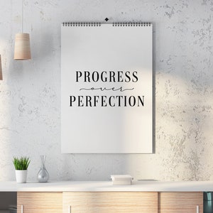 Progress Over Perfection Print | Inspirational Quote | Printable Wall ...