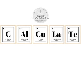 Think Periodic Table Classroom Posters Science Decor Puns - Etsy