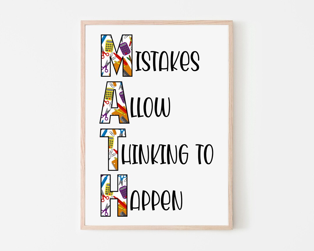 MATH Classroom Poster | Digital Download | Math Classroom Decor ...
