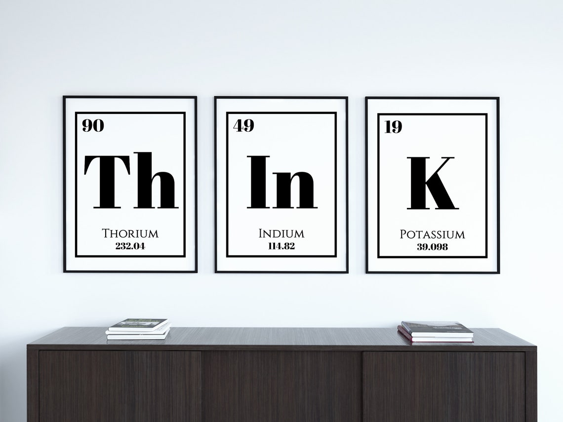 Think Periodic Table Classroom Posters Science Decor Puns - Etsy