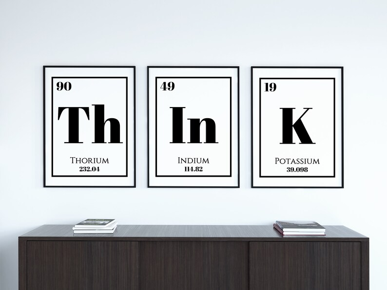 Think Periodic Table Classroom Posters Science Decor Puns - Etsy