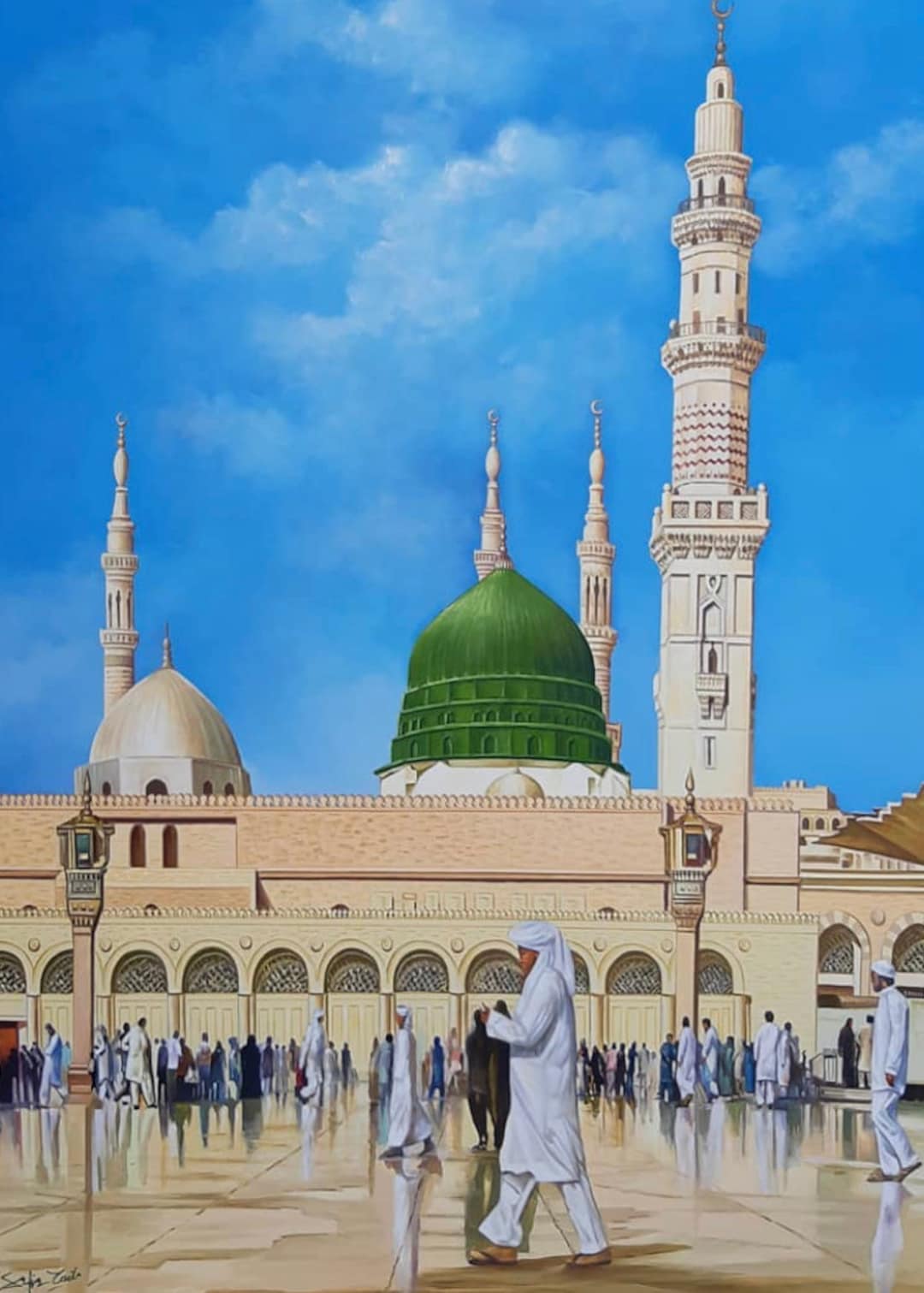 Masjid Nabawi (prophet's Mosque) - Oil Painting - Etsy Australia