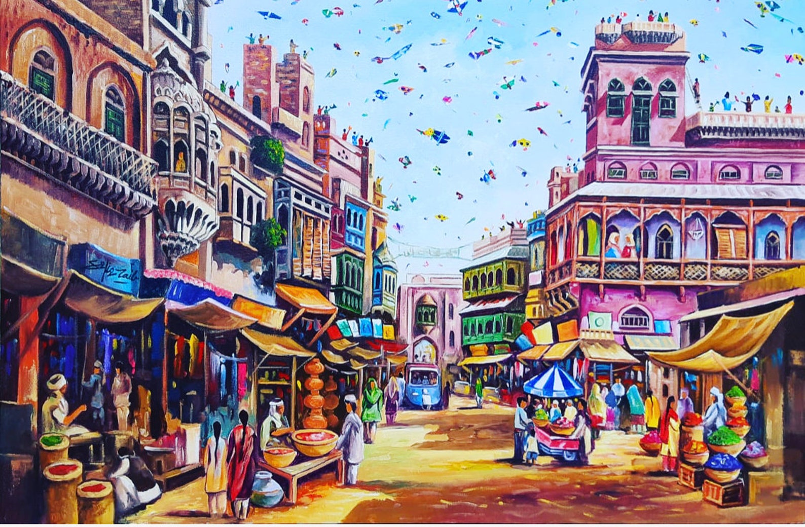 Basant II -- Handmade Oil Paintings ---pakistani/indian Art - Etsy