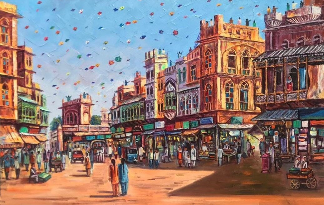 Spring Kite Flying Festival --pakistani/indian Art - Etsy