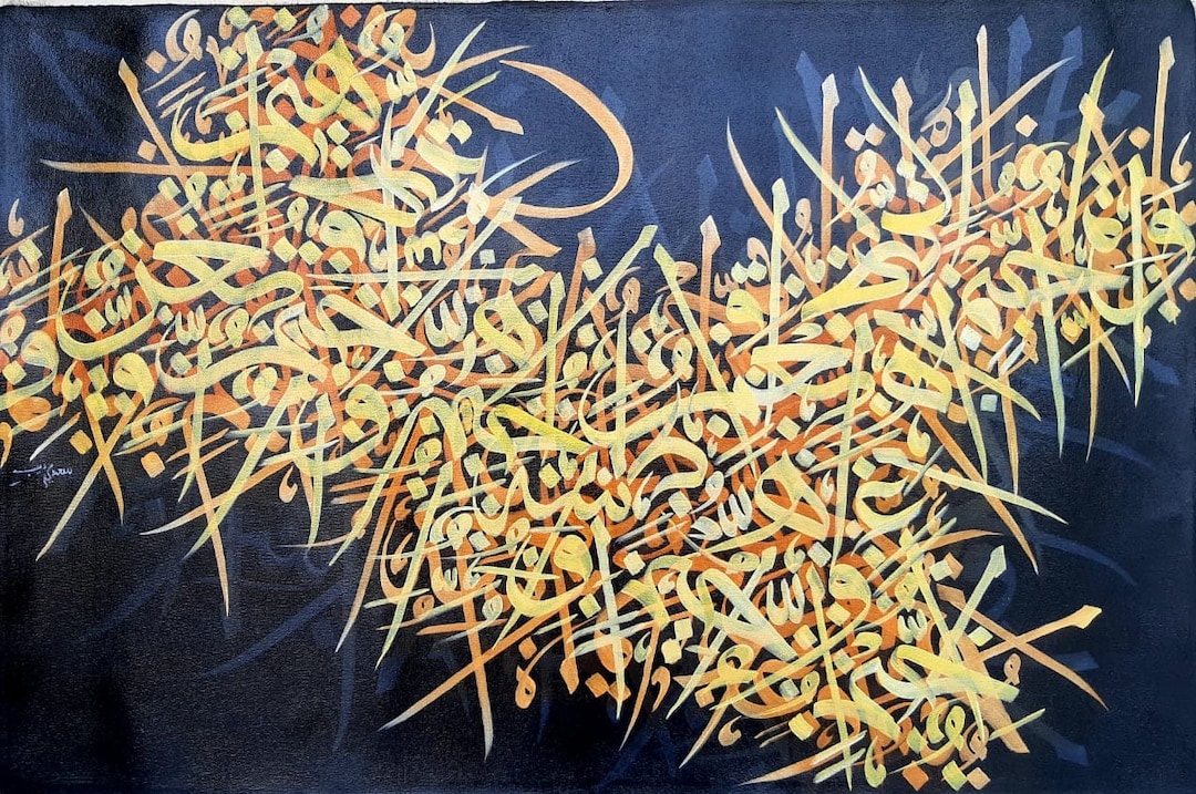 Abstract Calligraphy - Oil Painting - Etsy