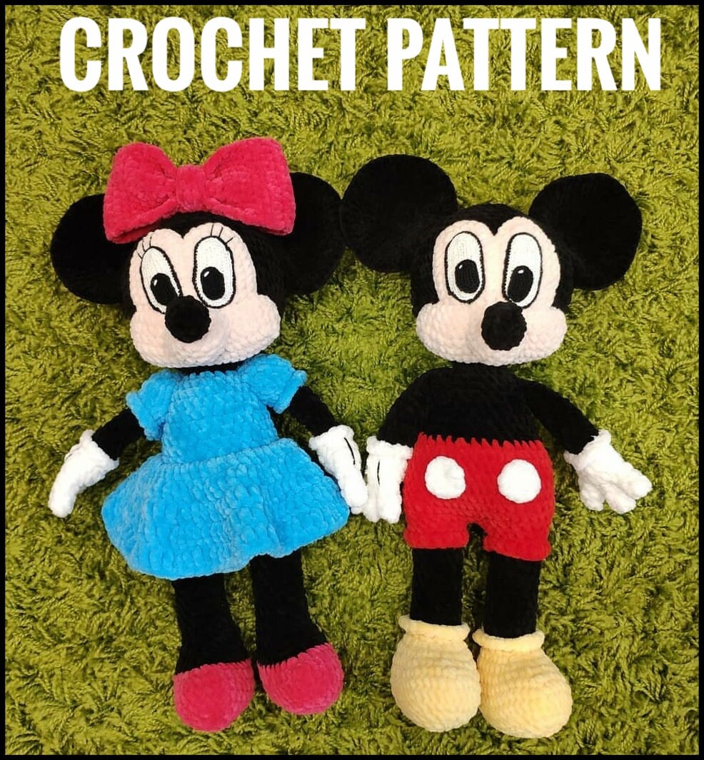 Mickey Mouse Crochet pattern Amigurumi toy PDF pattern | Etsy