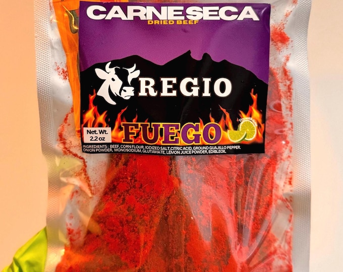 Carne Seca Mexicana Beef Jerky Dried Meat Taks / FUEGO Flavor / Powder ...