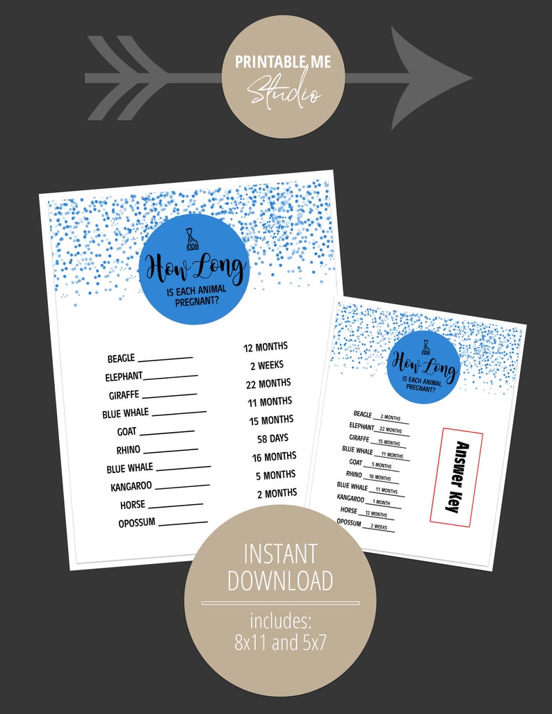 INSTANT DOWNLOAD Baby Shower Game How Long Animal Pregnancy Etsy instant-download-baby-shower-game-how-long-animal-pregnancy-etsy