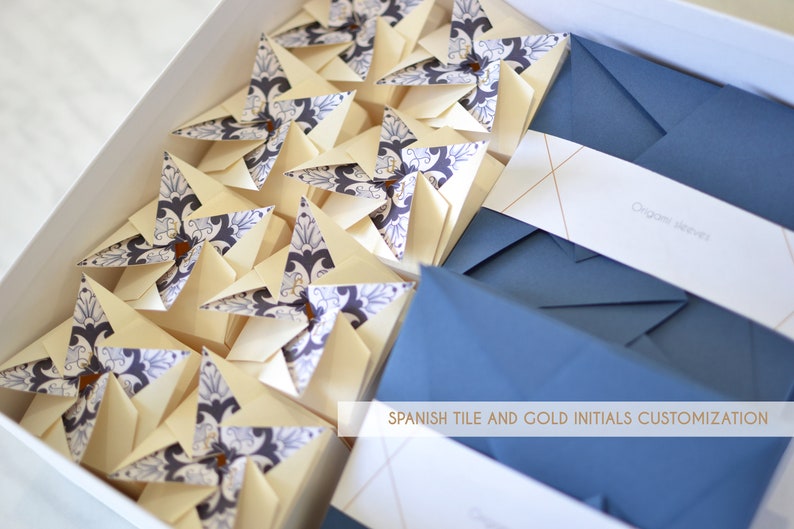 Pack of 3 Origami Wedding Favor Boxes Luxury Unique Custom Handmade ...