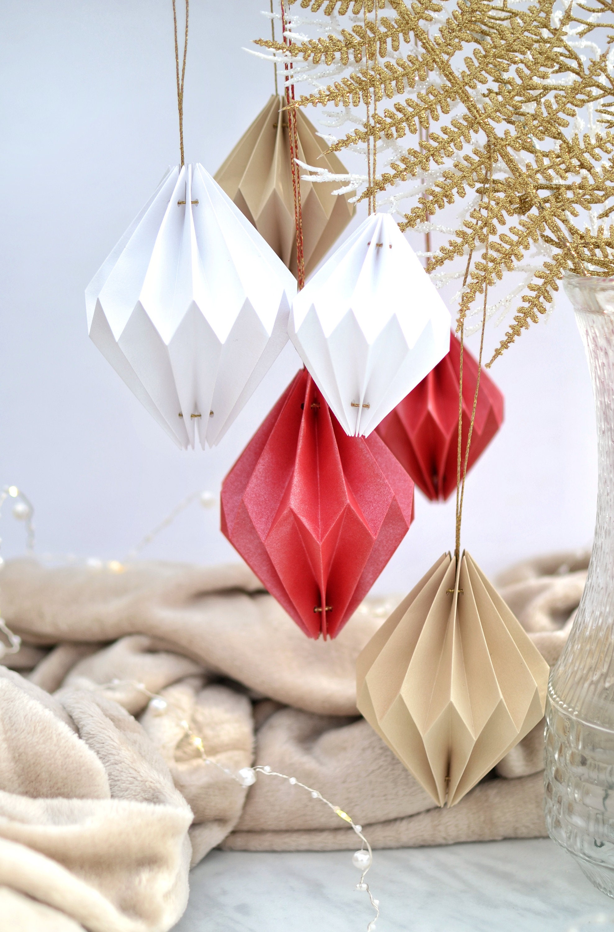 Origami Christmas Ornament Luxury Unique Geometric Origami Christmas ...