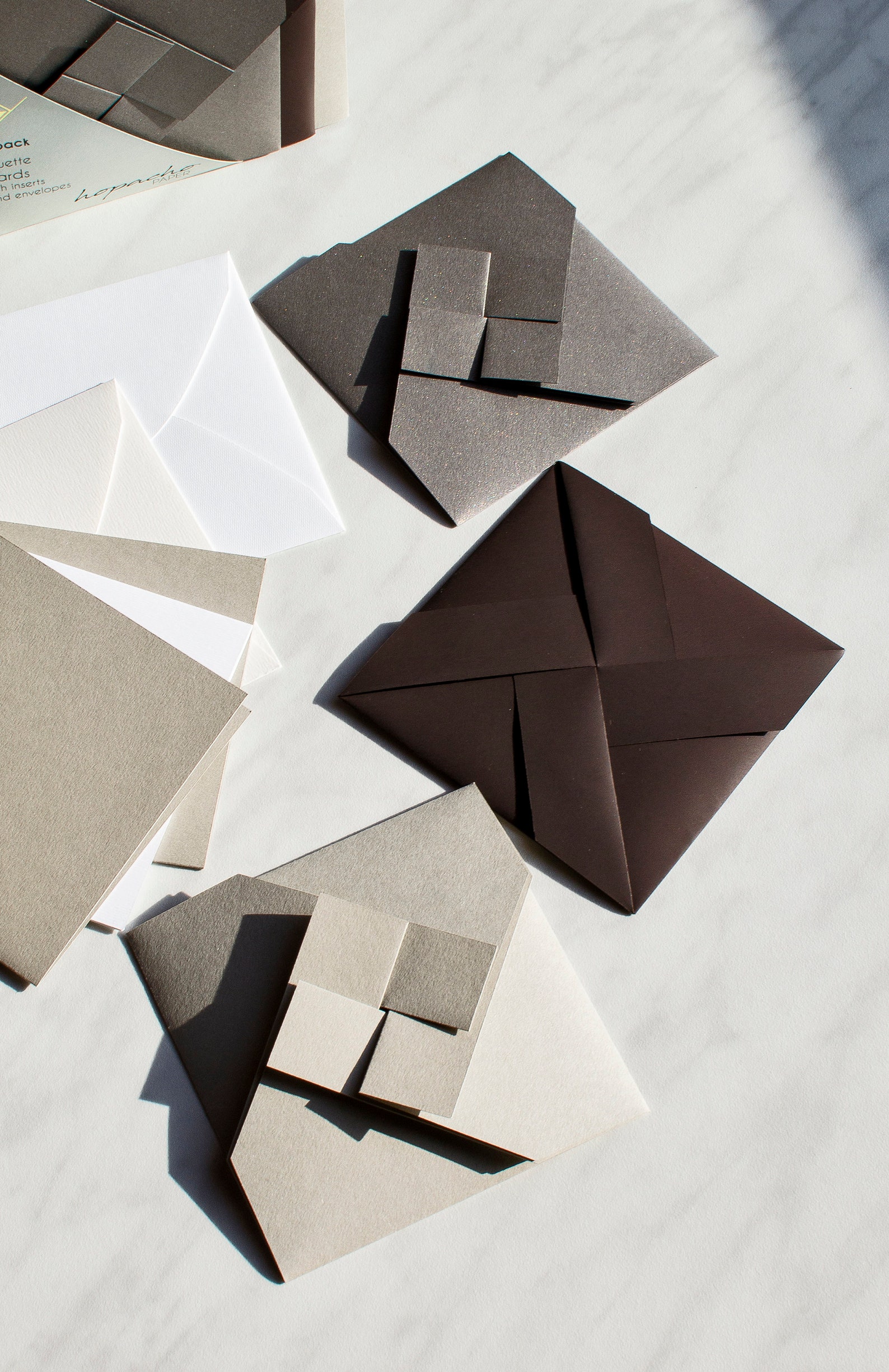 Earth Mix Origami Cards With Inserts and Envelopes Handmade Luxury ...