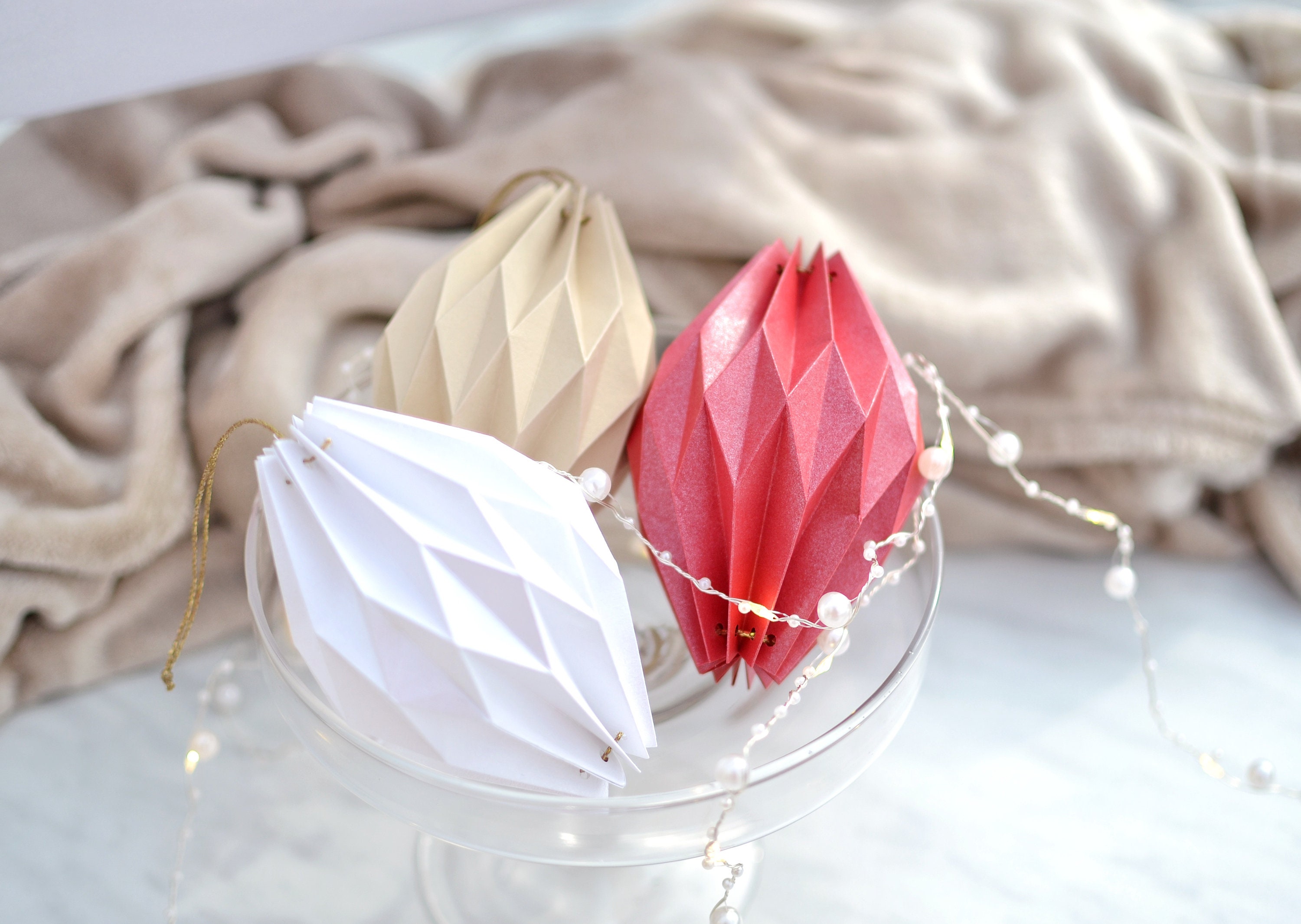 Origami Christmas Ornament Luxury Unique Geometric Origami Christmas ...