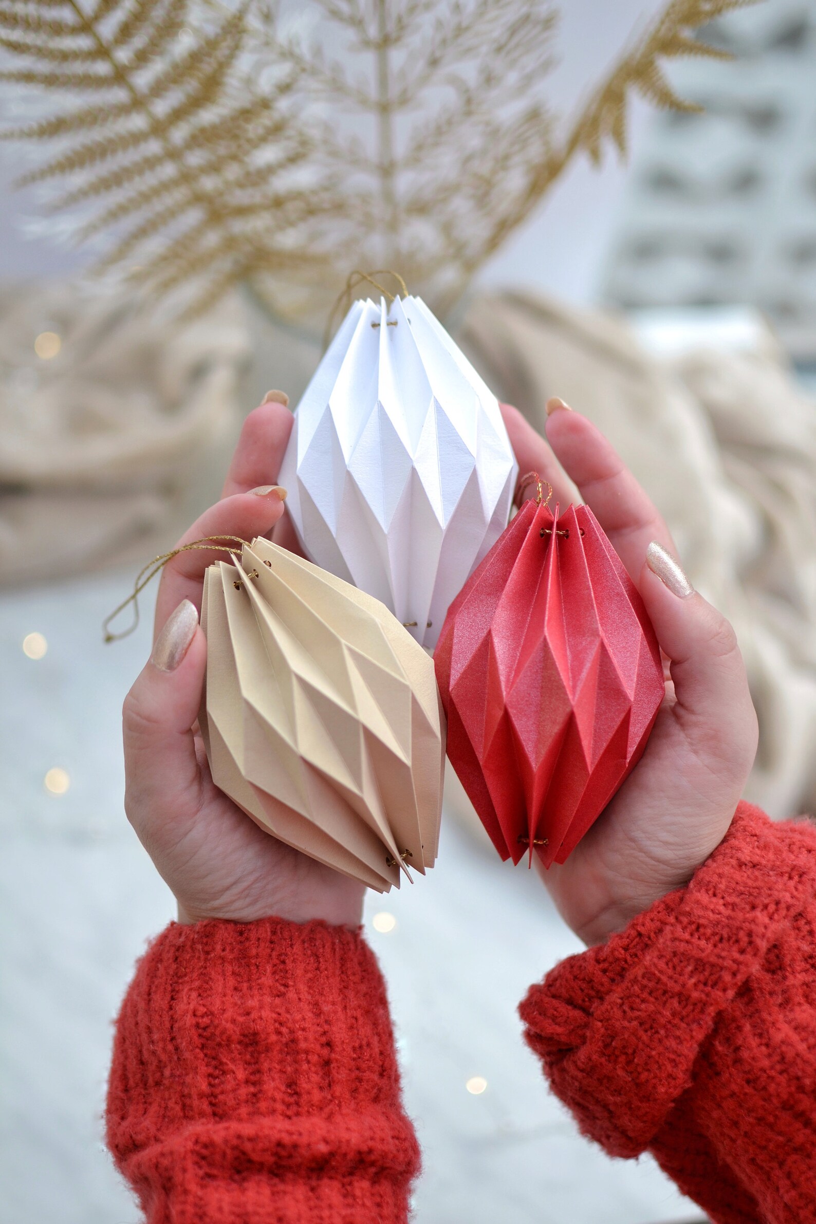 Origami Christmas Ornament Luxury Unique Geometric Origami - Etsy
